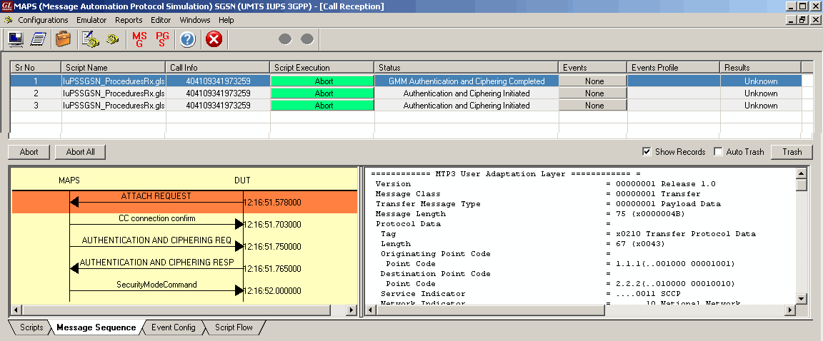 (PDF) MAPS™ UMTS IuPS Interface Emulator - GL · PDF fileprocessing the ...