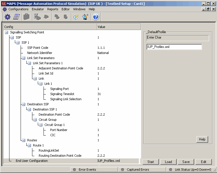 MAPS™ IUP Protocol Emulator (BT SS7 Interconnect User Part Protocol ...