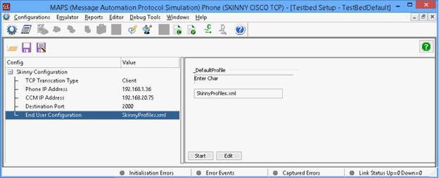 MAPS™ Skinny Protocol Emulator - (Skinny Client Control Protocol (SCCP) Emulation)
