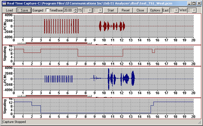 Strip Chart With Real time Signaling And PCM Data Transitions